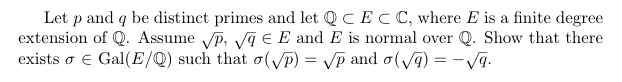 Solved Let p and q be distinct primes and let Q CECC, where | Chegg.com