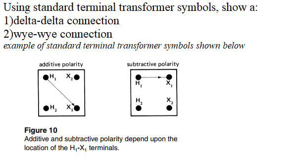 Solved Using standard terminal transformer symbols, show a: | Chegg.com