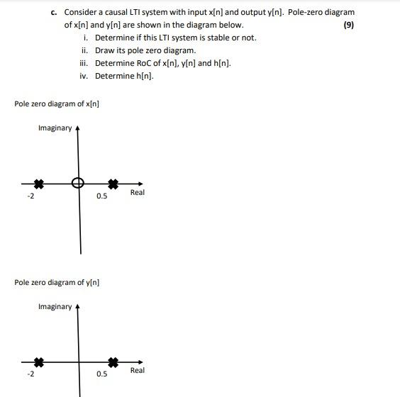 Solved C. Consider a causal LTI system with input x[n] and | Chegg.com