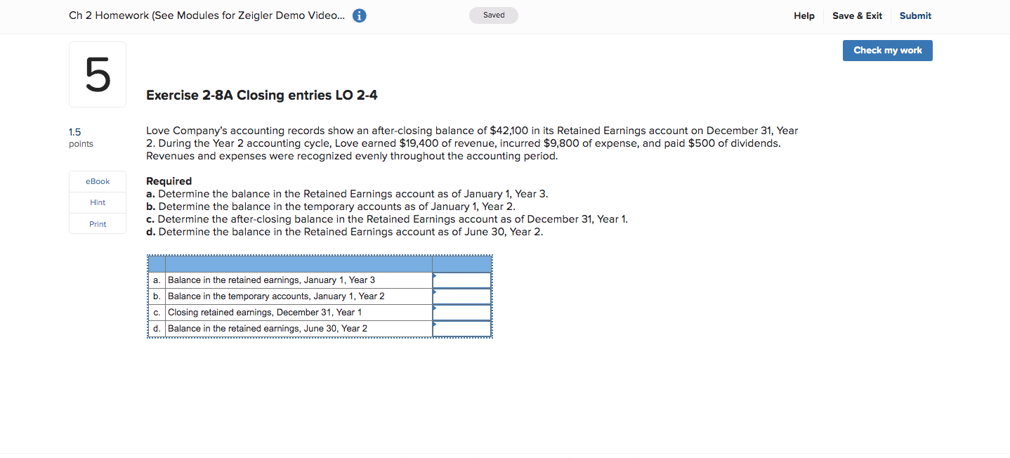 Solved Ch 2 Homework (See Modules for Zeigler Demo Video... | Chegg.com Solved Ch 2 Homework (See Modules for Zeigler Demo Video... | Chegg.com