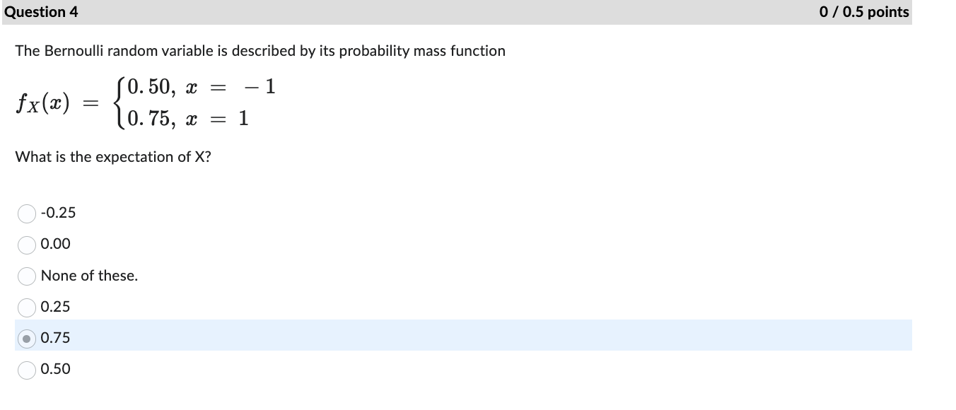 Solved The Bernoulli Random Variable Is Described By Its