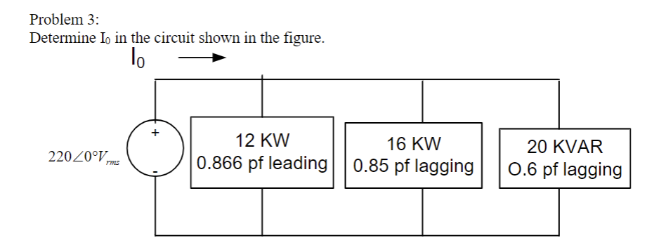 Solved Problem 3:Determine I0 ﻿in the circuit shown in the | Chegg.com