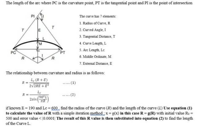 Solved The length of the arc where PC is the curvature | Chegg.com