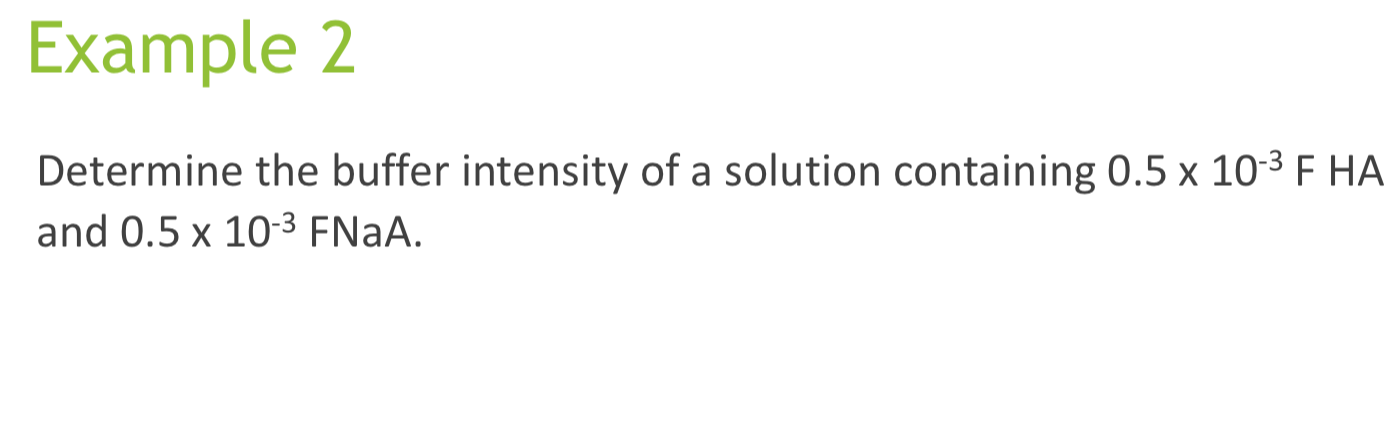 Solved Determine the buffer intensity of a solution | Chegg.com