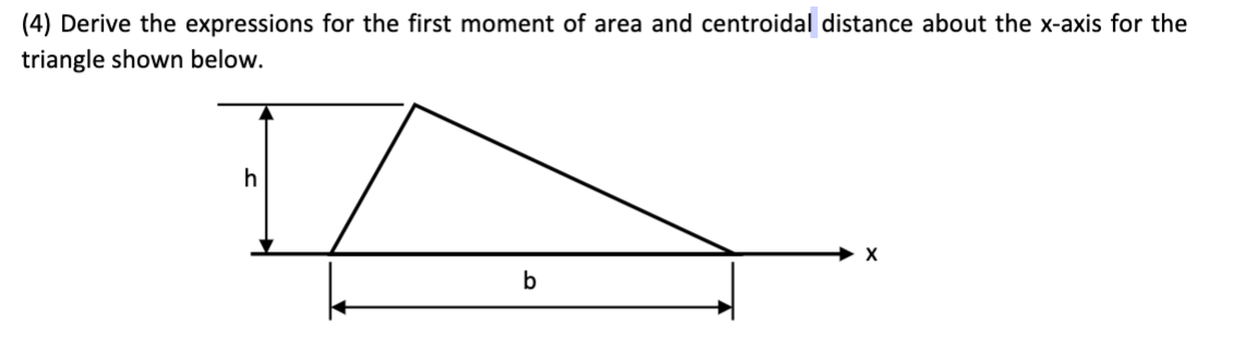 Solved (4) Derive the expressions for the first moment of | Chegg.com