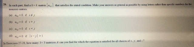 Solved liner algebra In Exercises 3-a-f, use the following | Chegg.com