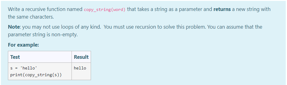 Solved Write A Recursive Function Named Copystringword 7765