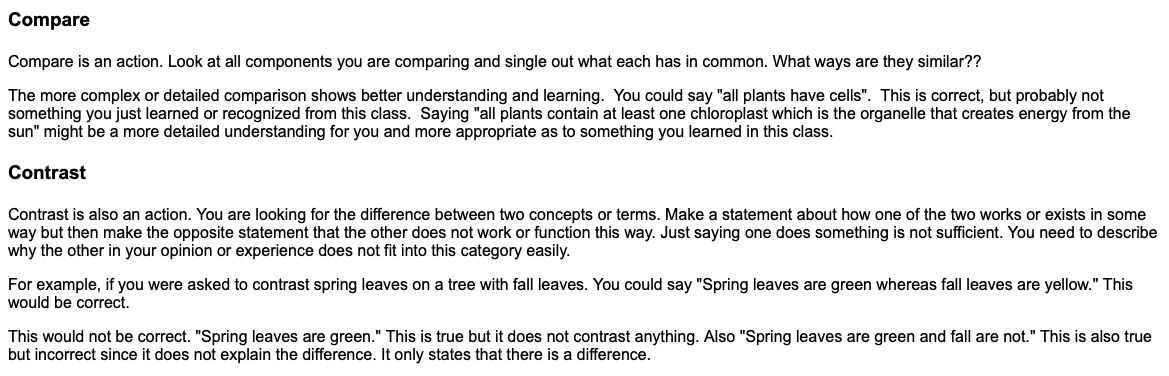 Solved Compare Compare is an action. Look at all components | Chegg.com