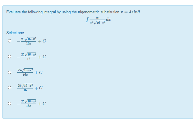 Solved Evaluate the following integral by using the | Chegg.com