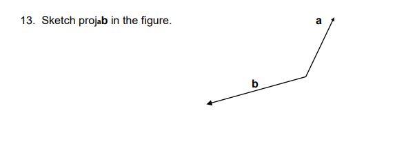 Solved 13. Sketch projab in the figure. a b | Chegg.com