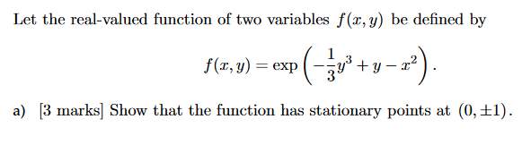 Solved Let the real-valued function of two variables f(x,y) | Chegg.com