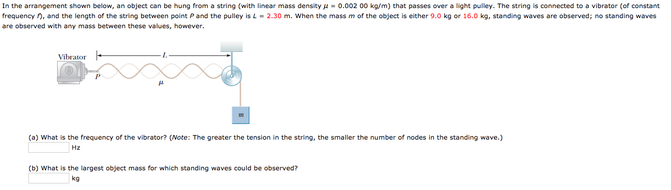 Solved In the arrangement shown below, an object can be hung | Chegg.com
