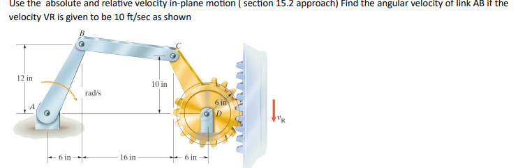 Solved Use the absolute and relative velocity in-plane | Chegg.com