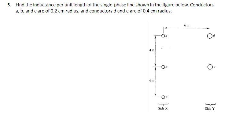 Solved 5. Find the inductance per unit length of the | Chegg.com