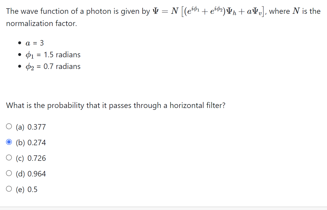Solved The wave function of a photon is given by y = N | Chegg.com