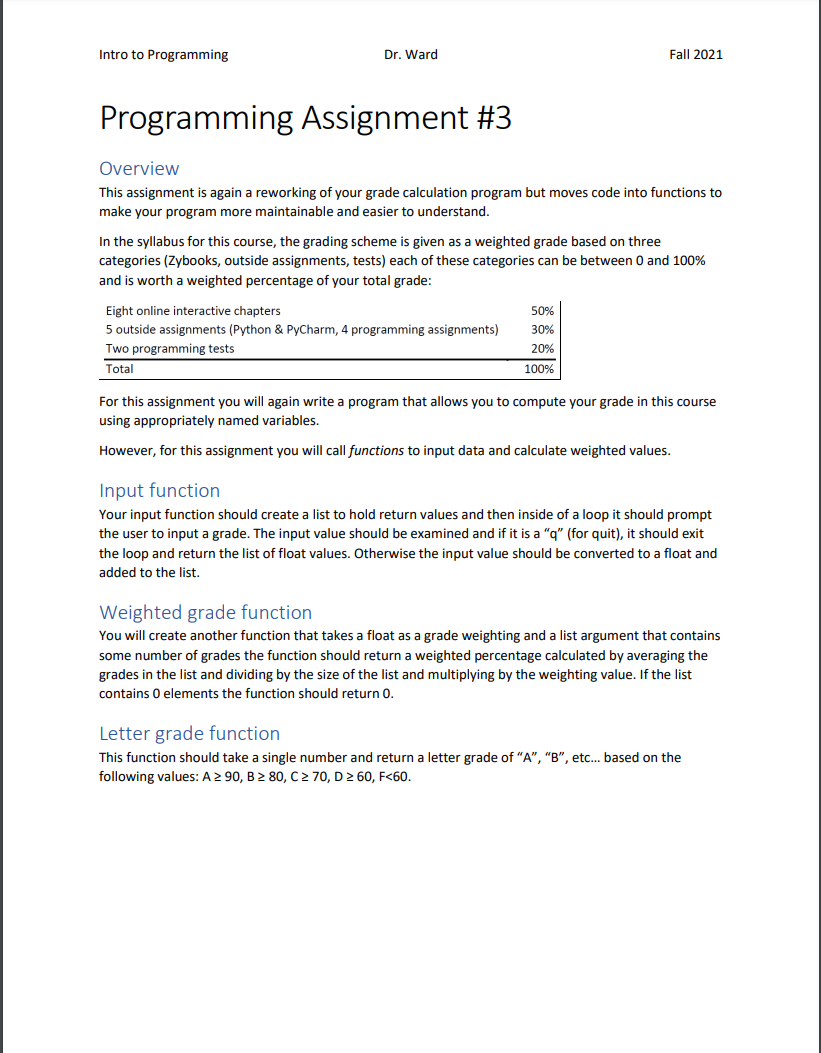 Solved Overview This assignment is again a reworking of your | Chegg.com