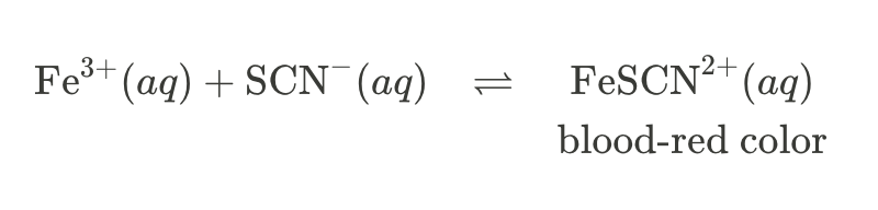 Solved Iron Thiocyanate Reaction Fe3+ (aq) + SCN (aq) 11 | Chegg.com