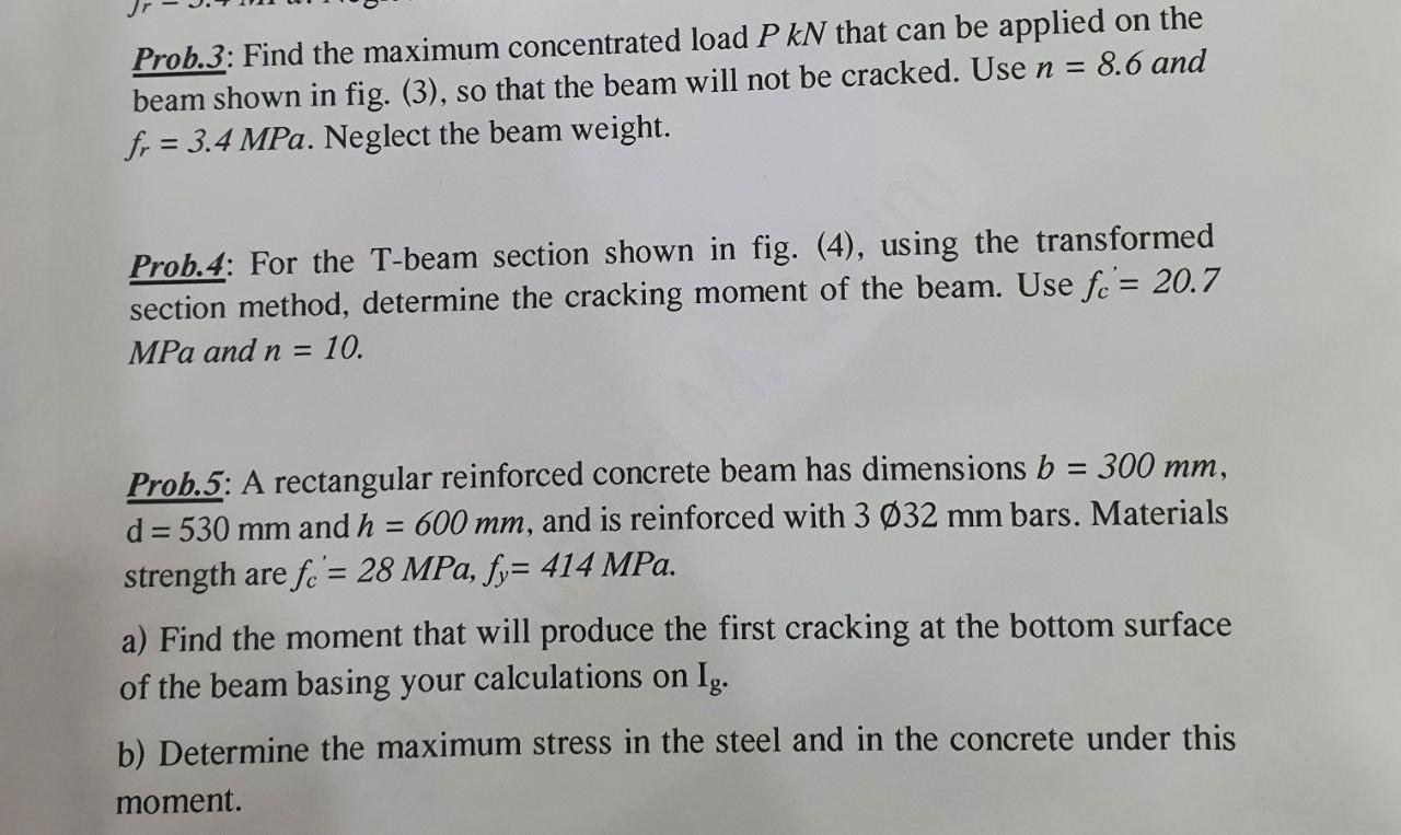 Prob.3: Find the maximum concentrated load P KN that | Chegg.com