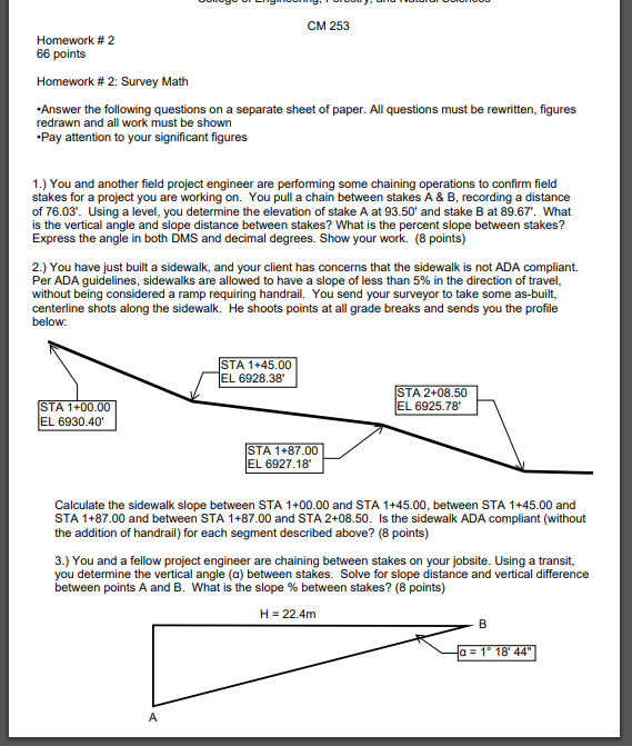 Solved CM 253 Homework #2 66 points Homework #2: Survey Math | Chegg.com