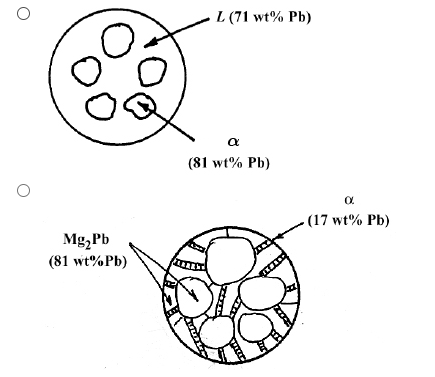 Solved For a 76 wt% Pb-24 wt% Mg alloy, select the schematic | Chegg.com