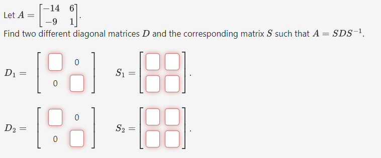 Solved \\[ \\text { Let } A=\\left[\\begin{array}{cc} -14 & | Chegg.com