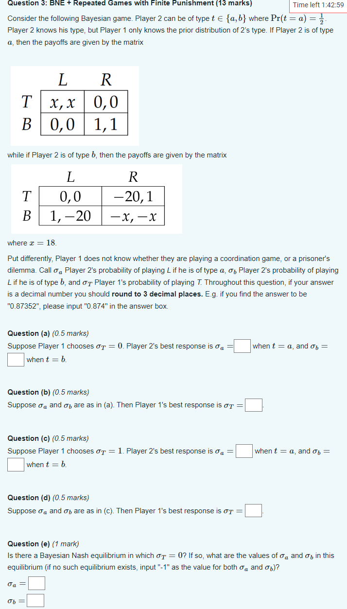 Solved Consider the following Bayesian game. Player 2 ﻿can | Chegg.com