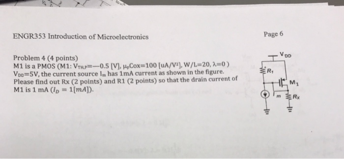 Solved ENGR353 Introduction of Microelectronics Page 6 N DD | Chegg.com