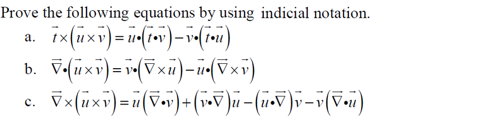 Solved the following equations by 1x(uxv)-inm)-i-G.mang | Chegg.com