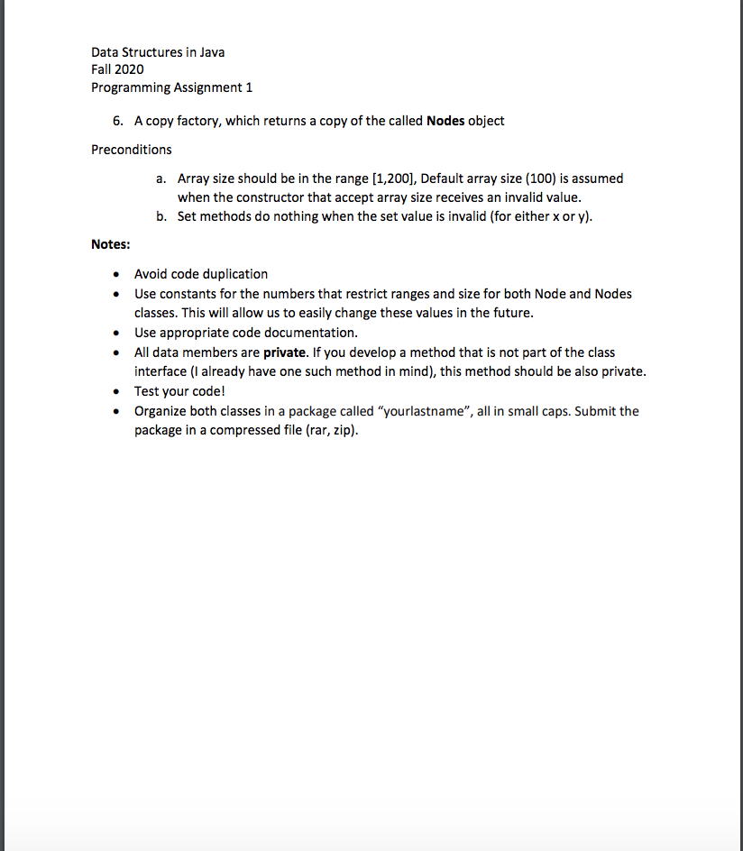 Solved Data Structures In Java Fall 2020 Programming Chegg