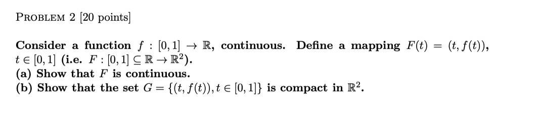 Solved PROBLEM 2 (20 points) Consider a function f : [0, 1] | Chegg.com