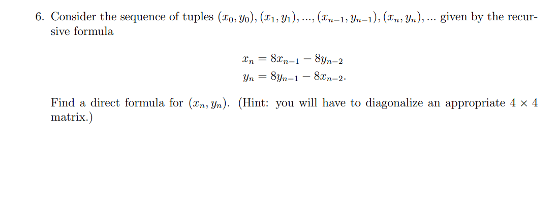 Solved Consider the sequence of tuples | Chegg.com