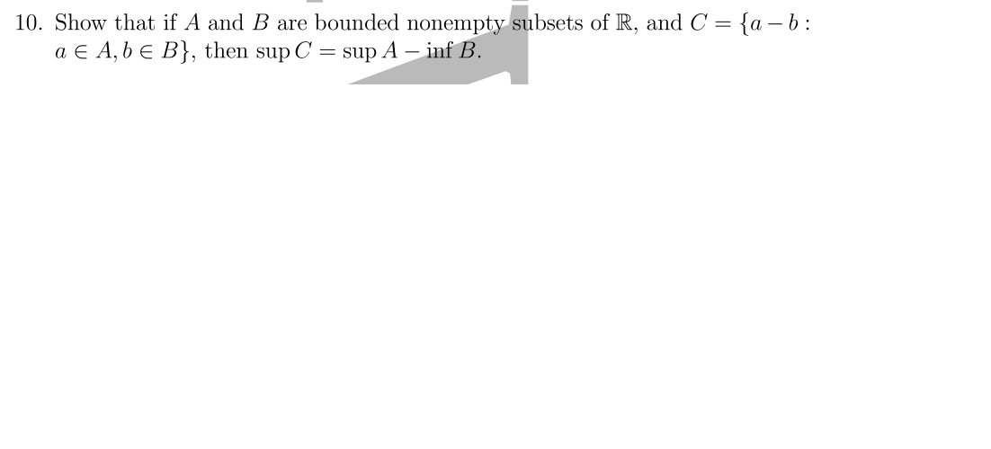 Solved Show that if A and B are bounded nonempty subsets of | Chegg.com