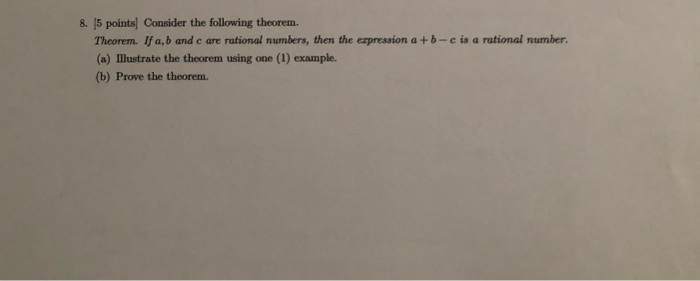 Solved 8, 15 points! Consider the following theorem. | Chegg.com