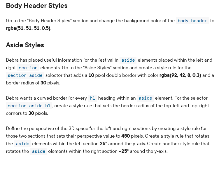 Solved Body Header Styles Go to the "Body Header Styles" | Chegg.com