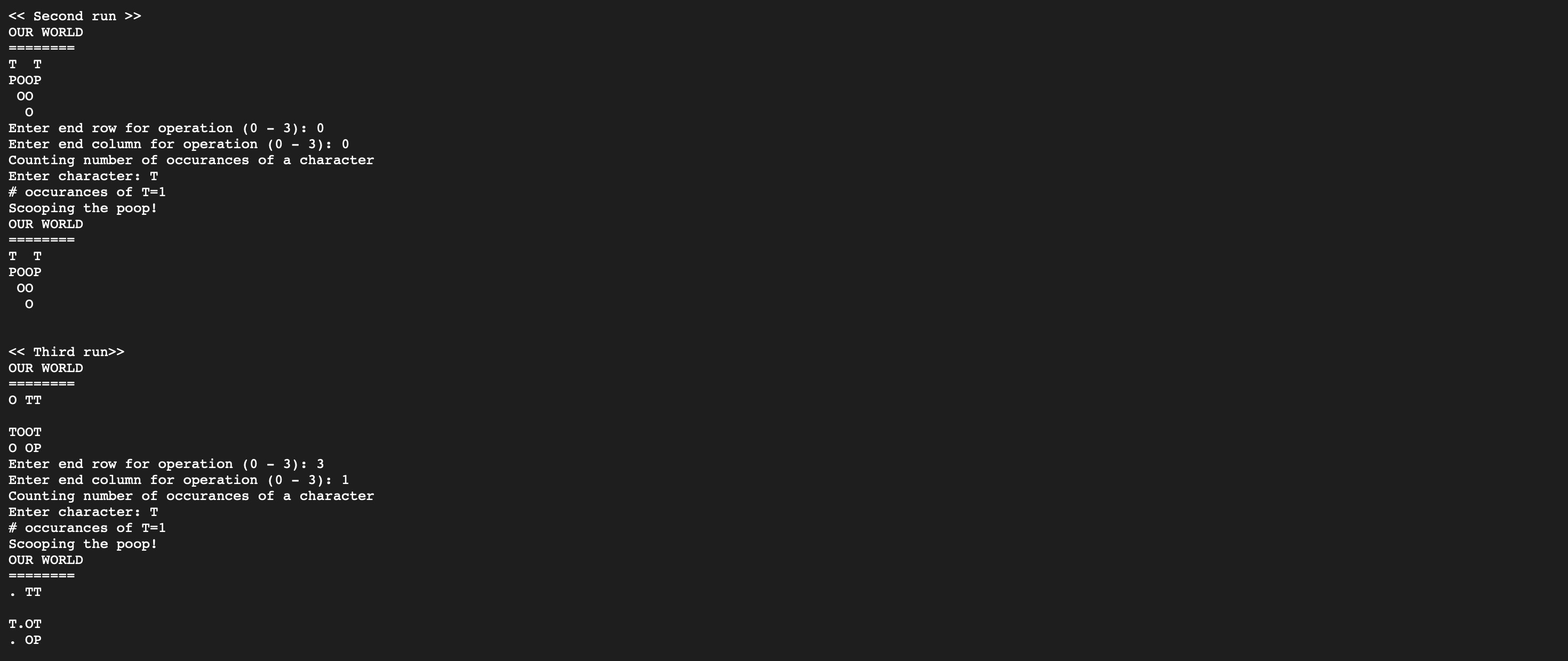 Solved Example simulated world OUR WORLD === =ニ=ニ= PO OOPO | Chegg.com