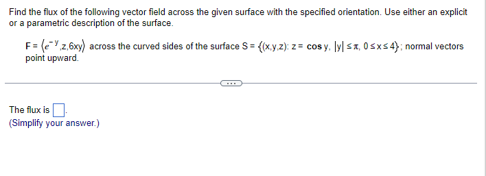 Solved Find the flux of the following vector field across | Chegg.com