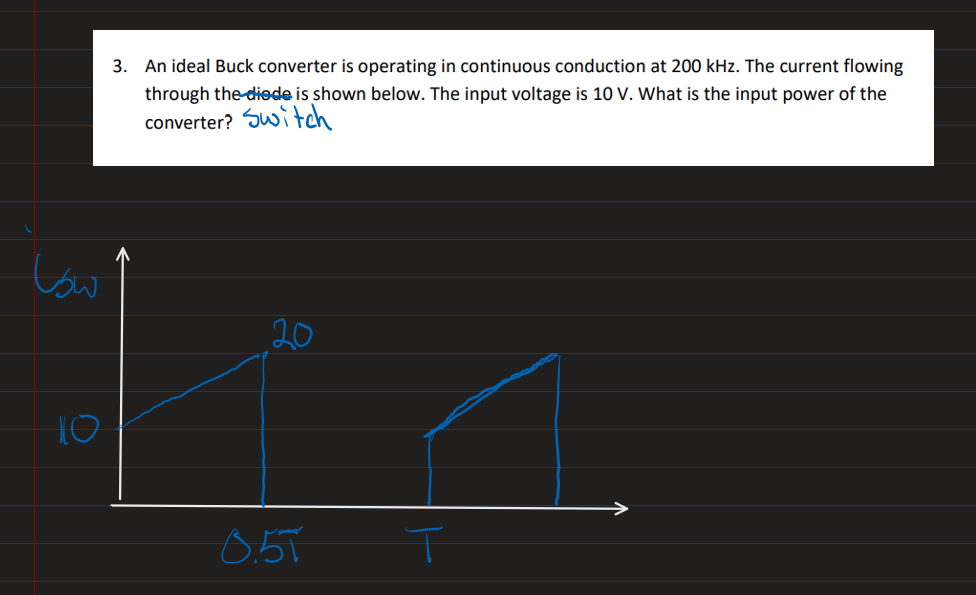 Solved An ideal Buck converter is operating in continuous | Chegg.com
