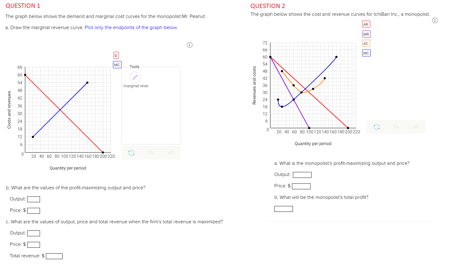 Solved QUESTION 1 QUESTION 2 The graph below shows the cost | Chegg.com