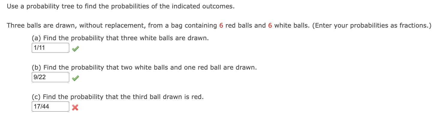 Solved Use a probability tree to find the probabilities of | Chegg.com