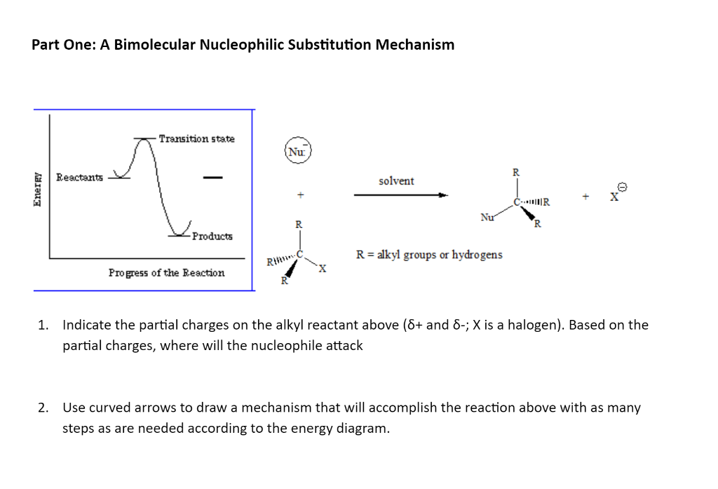 Solved Part One: A Bimolecular Nucleophilic Substitution | Chegg.com
