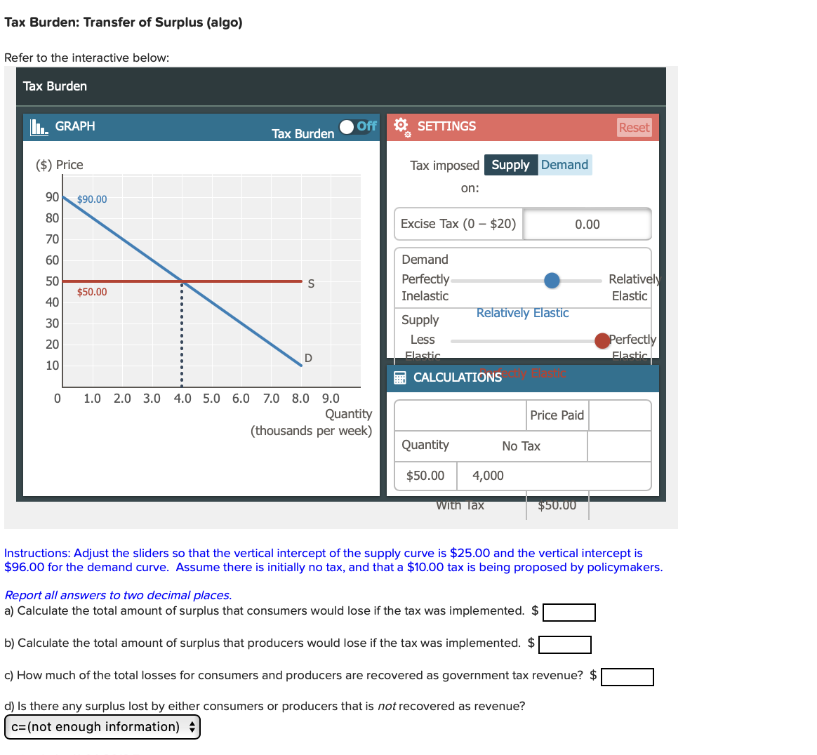 Instructions: Adjust the sliders so that the vertical | Chegg.com