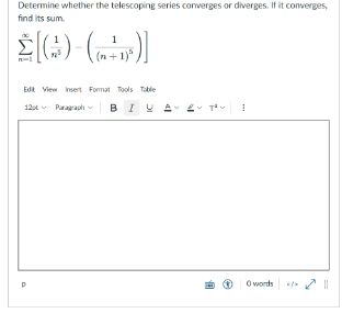 Solved Determine whether the telescoping series converges or | Chegg.com