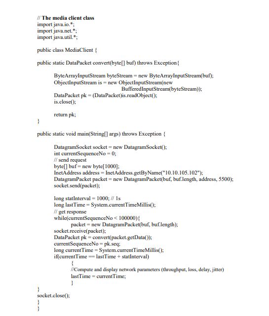 Solved Exercise Using the following media server and client | Chegg.com