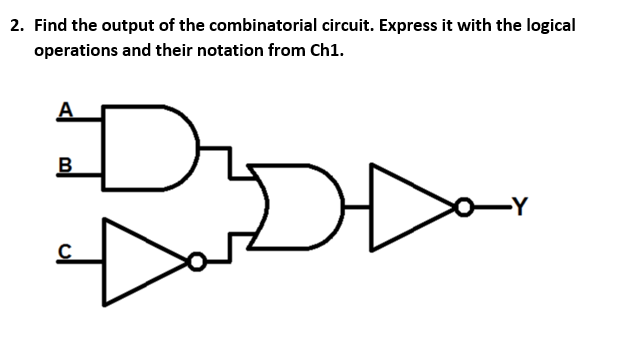 Solved 2. Find the output of the combinatorial circuit. | Chegg.com