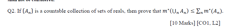 Solved Q2. If {An} is ﻿a countable collection of ﻿sets of | Chegg.com
