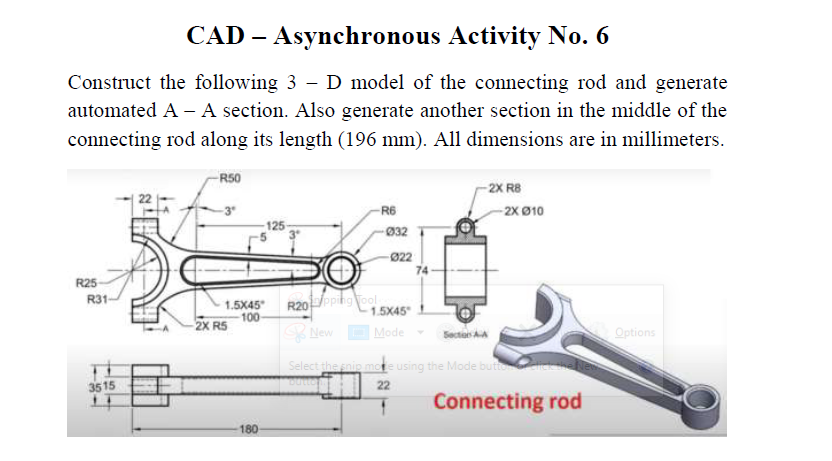 Solved CAD - ﻿Asynchronous Activity No. 6Construct the | Chegg.com