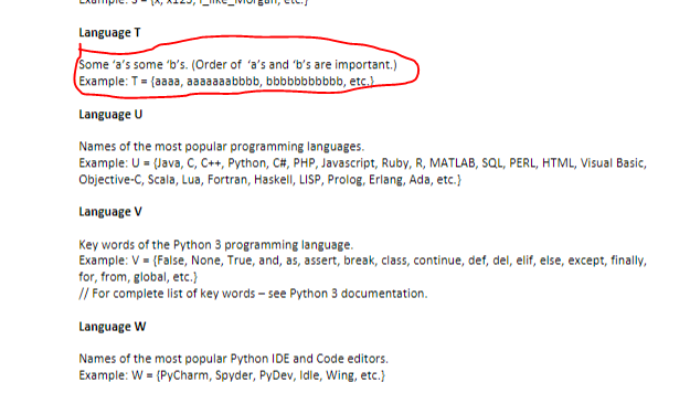 Solved Language Some 'a's some 'b's. (Order of 'a's and 'b's | Chegg.com