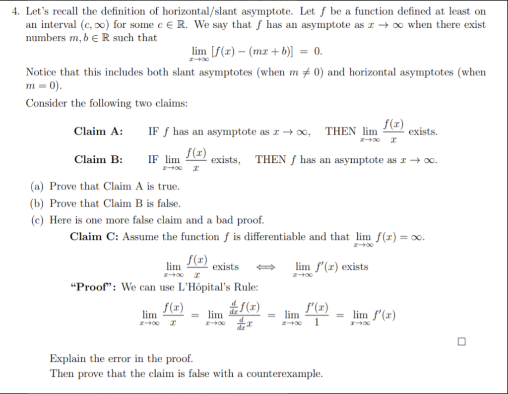 Solved 4. Let’s recall the definition of horizontal/slant | Chegg.com