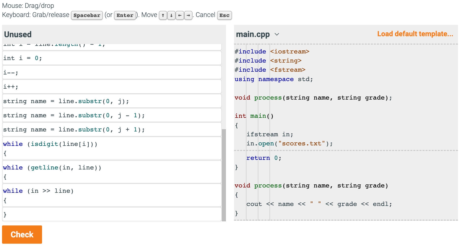 Solved Consider a file that contains student grades such as | Chegg.com