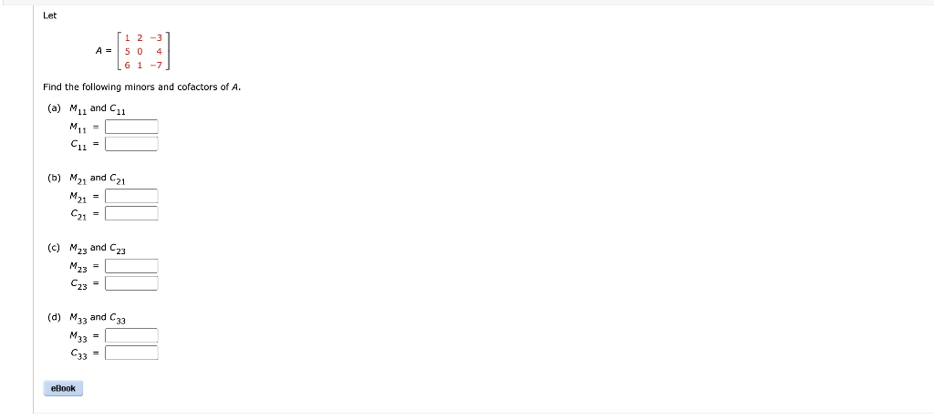Solved Evaluate the determinants of the following 2×2 | Chegg.com